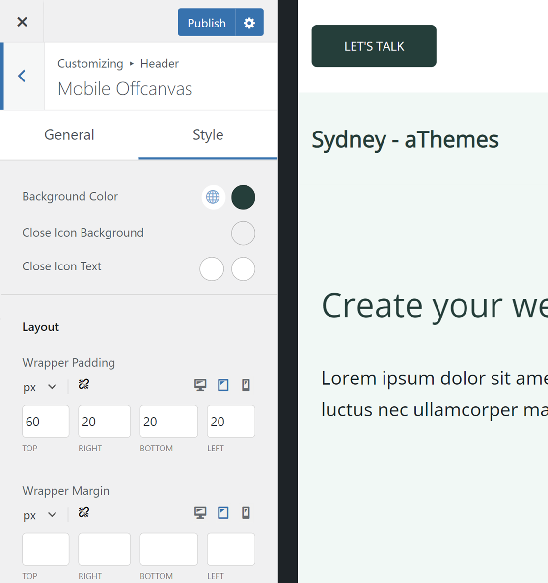 Styling the Mobile Header - aThemes Knowledge Base